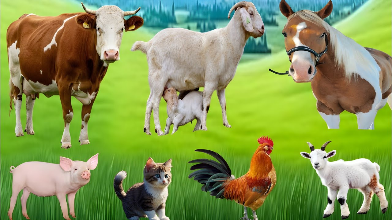 Amazing Animal Farm: Dog, Cat, Horse, Cow, Pig, Sheep, Chicken – Kids ...