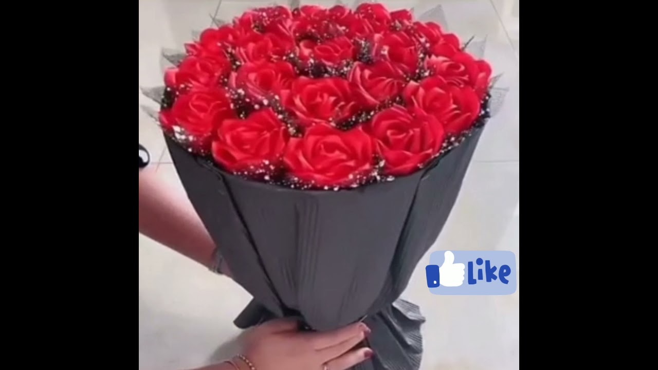 Diy flower bouquet//Handmade gift ideas//Rose bukey - YouTube