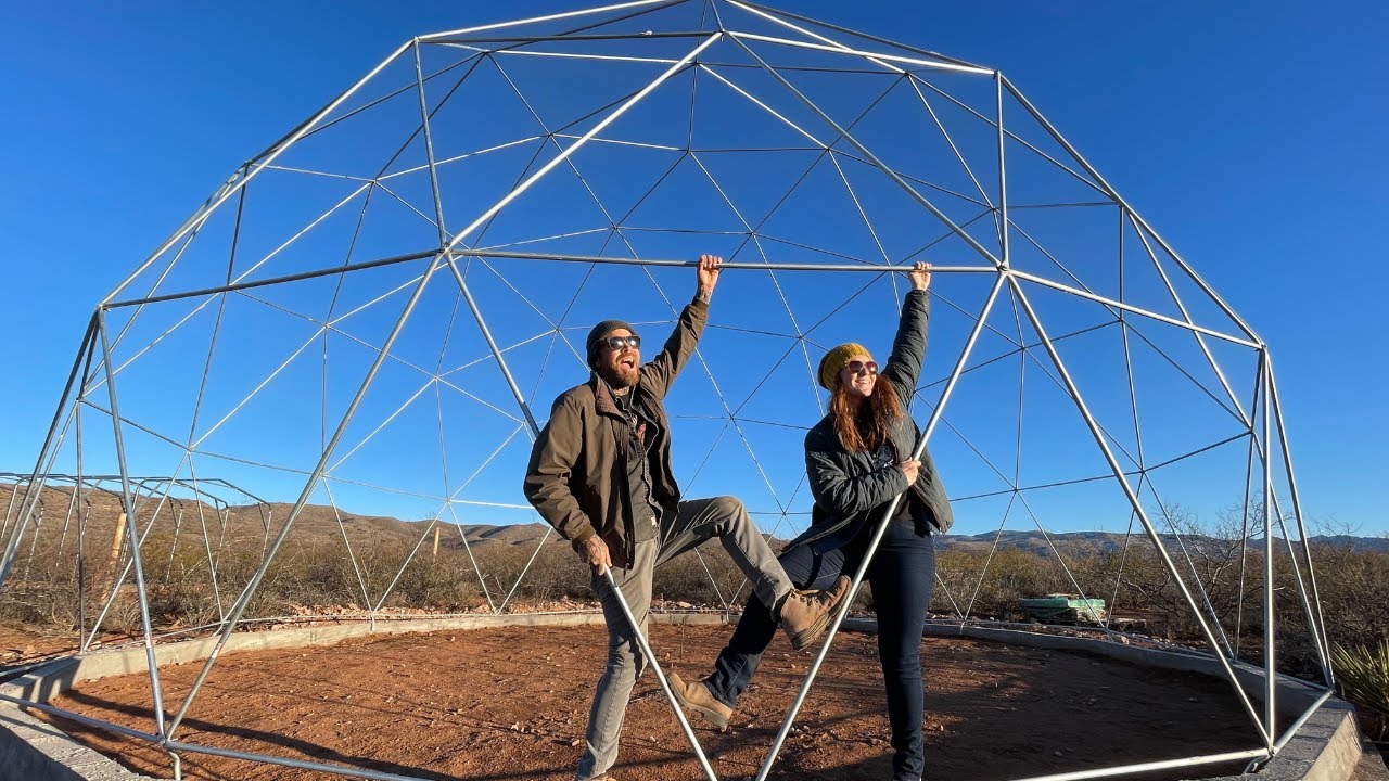 Building Our Geodesic Desert Dream Dome - YouTube