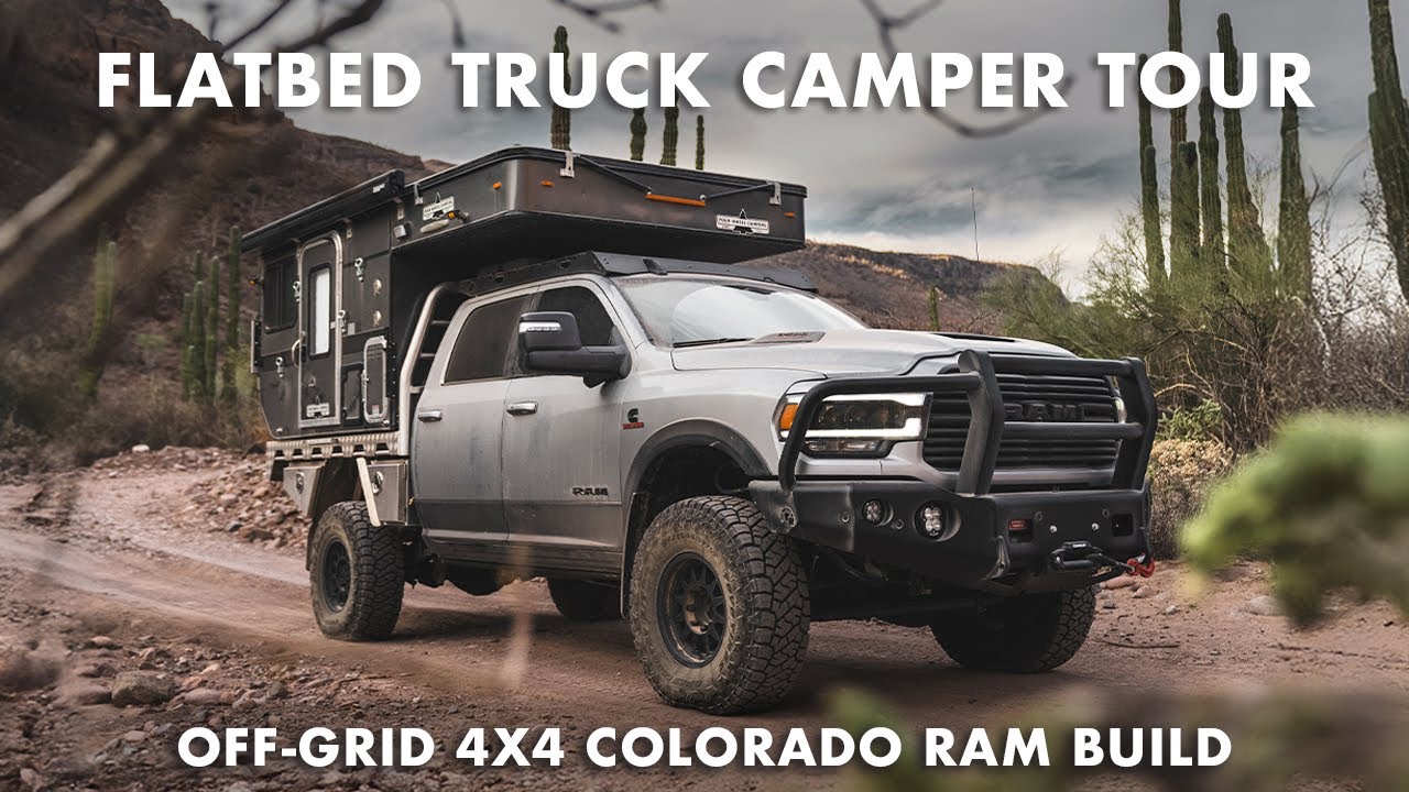 Hawk Flatbed Truck Camper Tour | Off-Grid 4x4’s Ultimate Ram 3500 Build ...