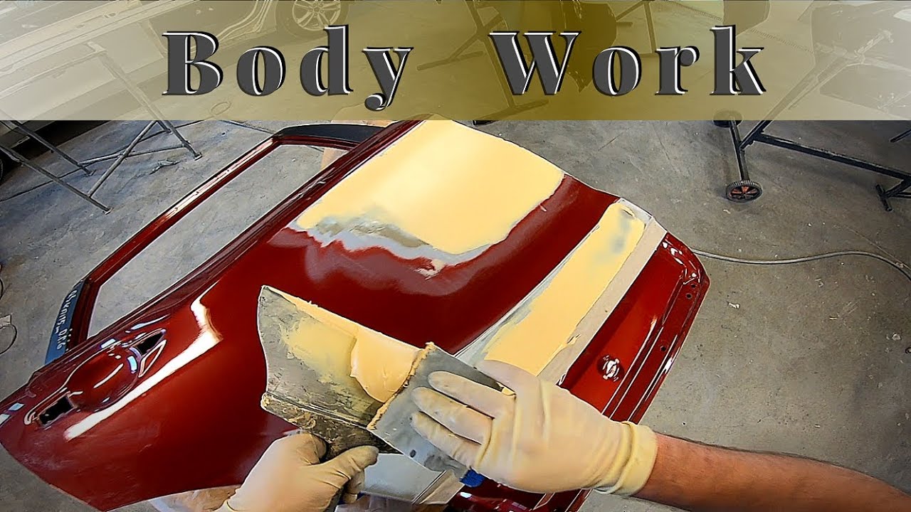 Body Repair | Prep car body with putty | Spray Surfacer - YouTube