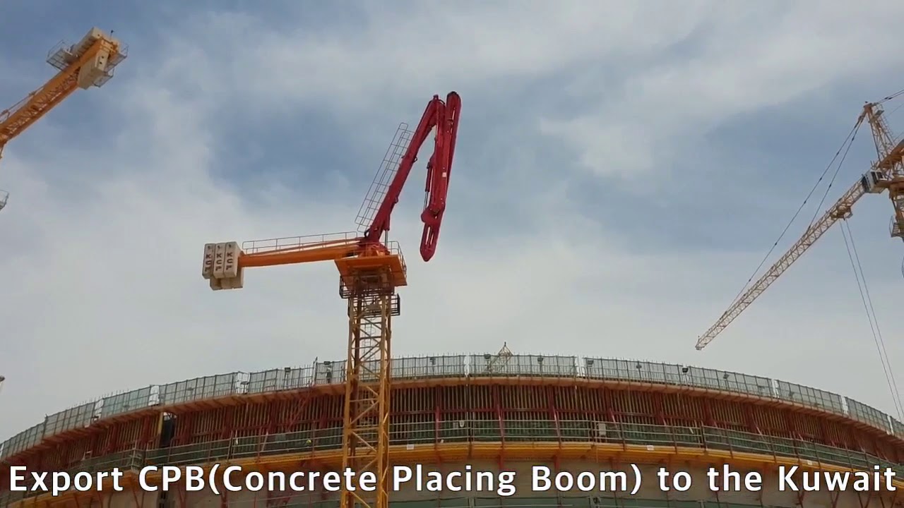 Export CPB(Concrete placing Boom) to the Kuwait - YouTube