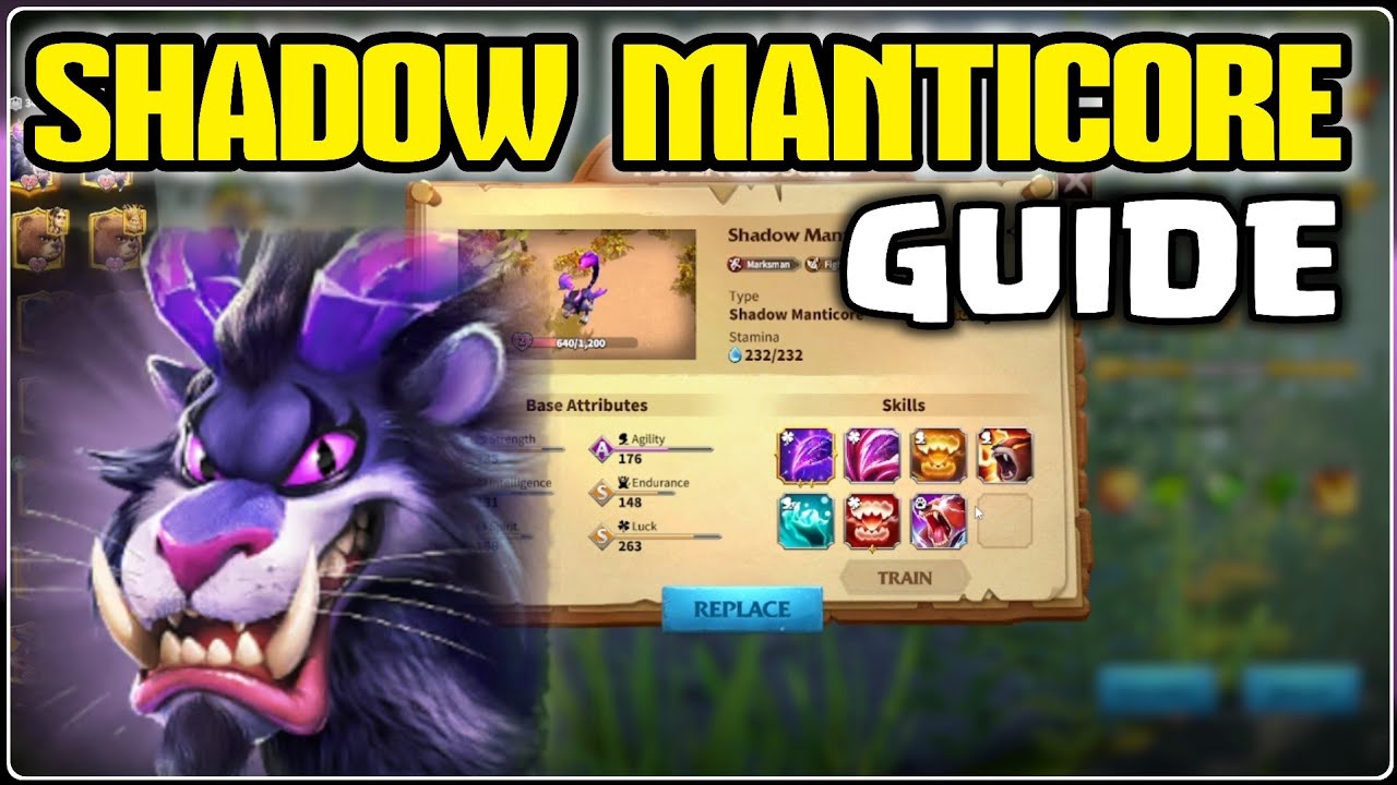 call of dragons - Shadow manticore builds & guide | Best physical pet?? - YouTube