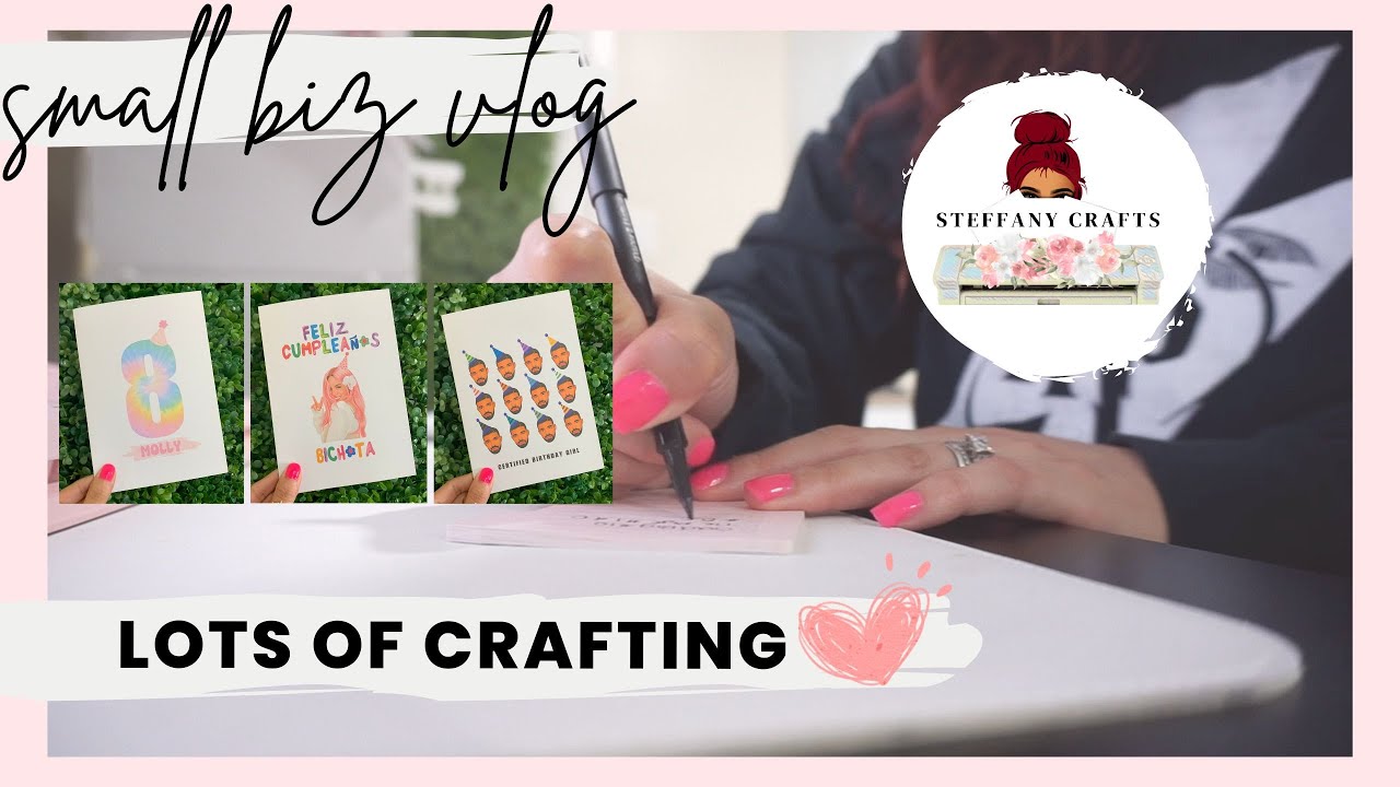 MAKING GREETING CARDS | small office vlog - YouTube