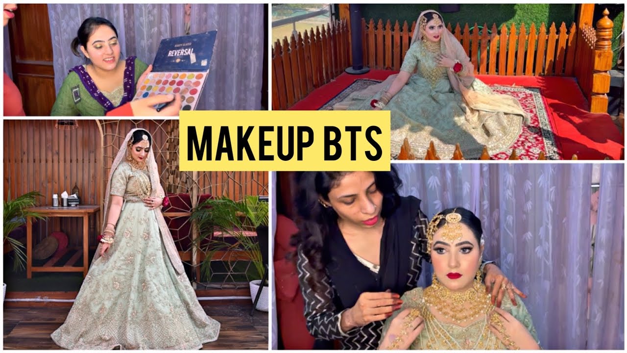 Makeup BTS | bridal look with stunning | makeup tutorial | Rushna Noor ...