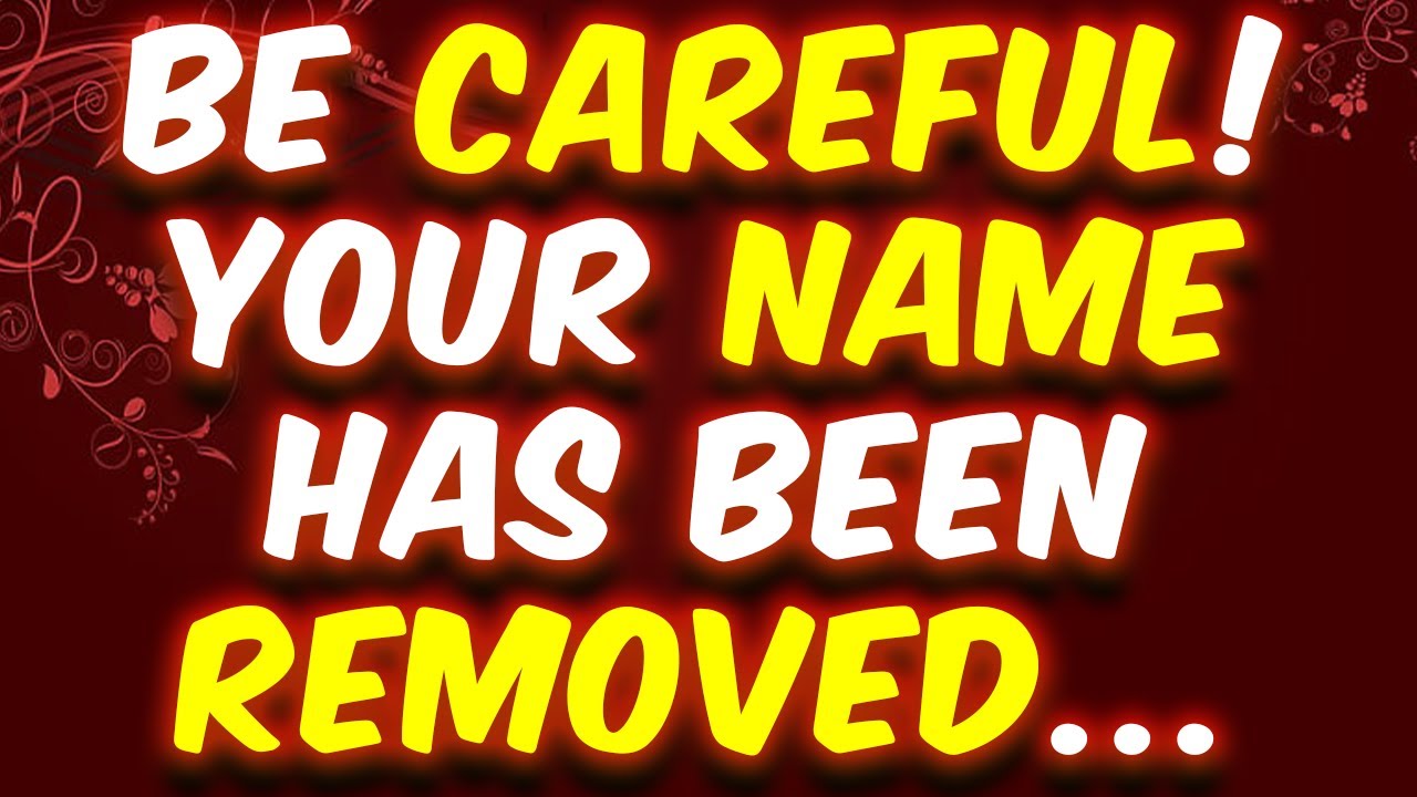Be careful! Your name has been removed... - YouTube