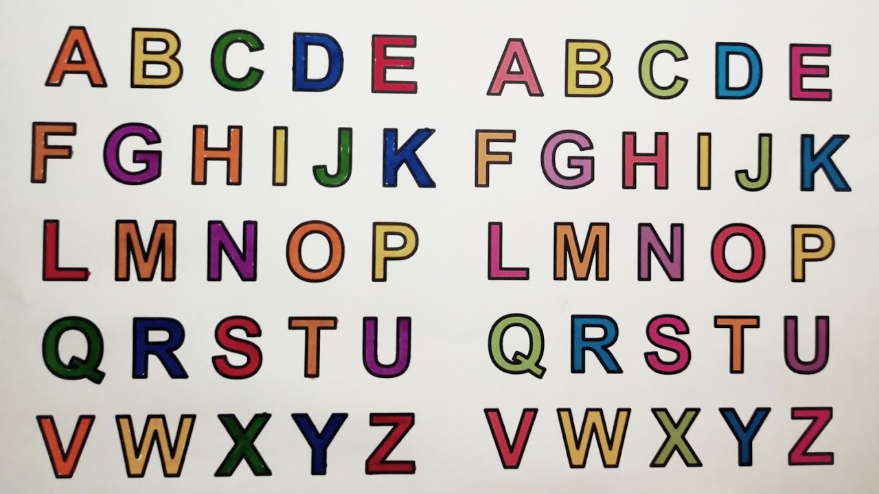 Alphabet | Abcd | Color the Alphabets A to Z #preschoollearning - YouTube