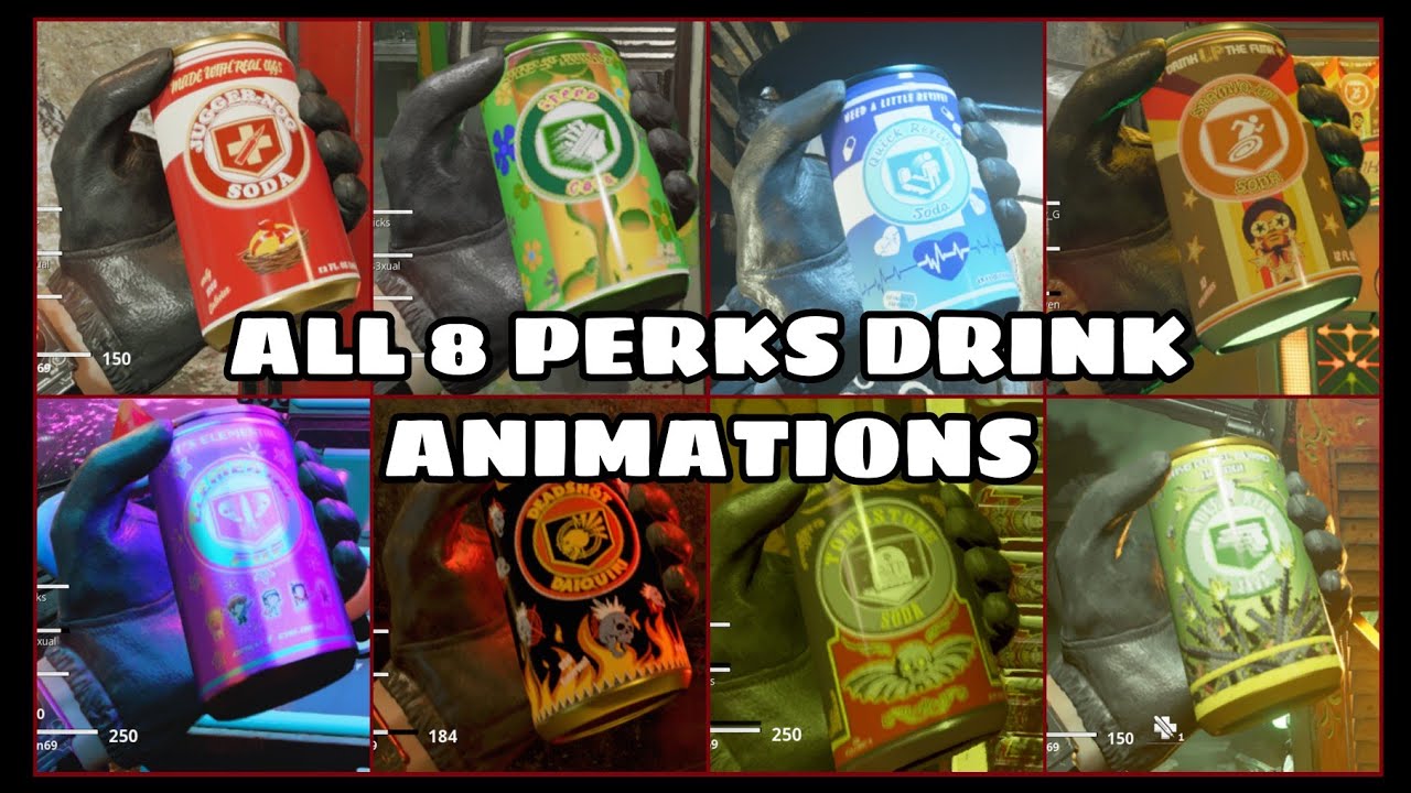 COD Black Ops: Cold War Zombis - All 8 Perks drink animations and ...