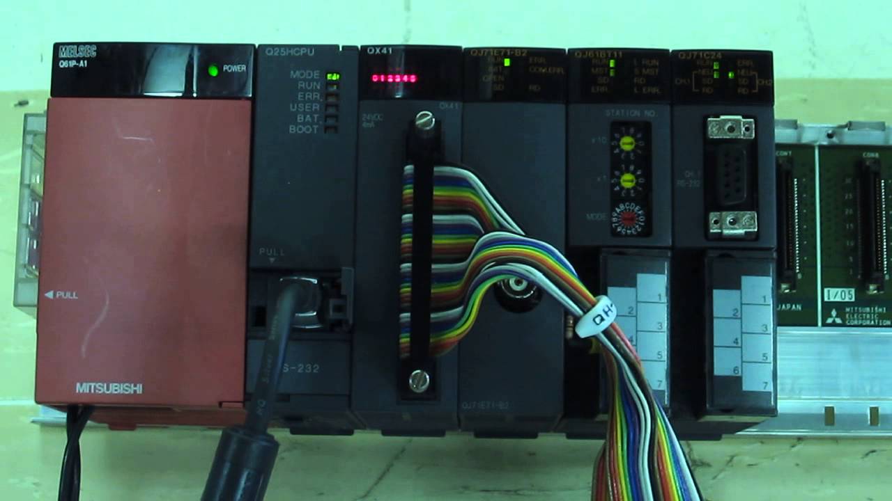Mitsubishi Electric Q25HCPU Sequencer (MELSEC-Q) CPU unit 動作確認 - YouTube