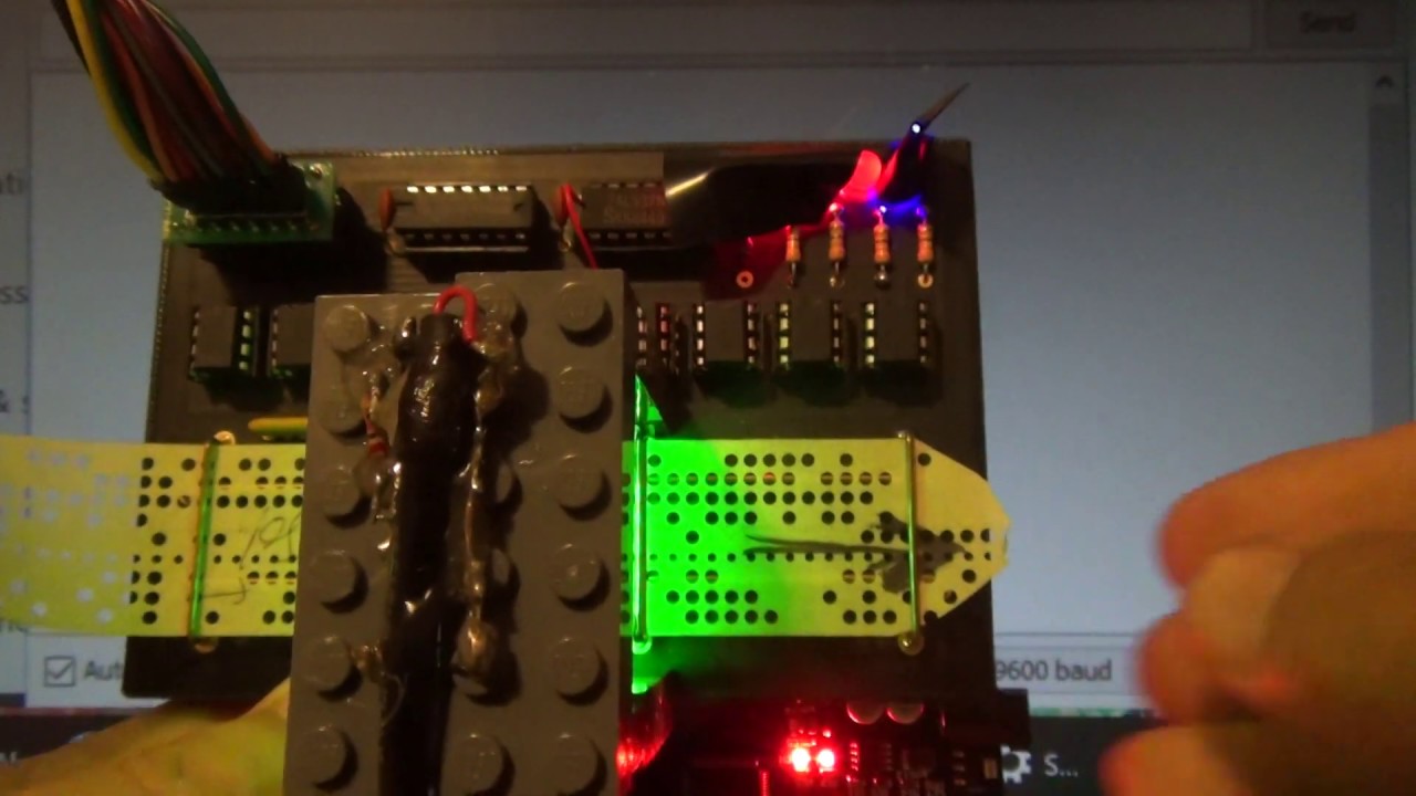Reading Teletype 33-ASR paper tape using OP-80A via Arduino - YouTube
