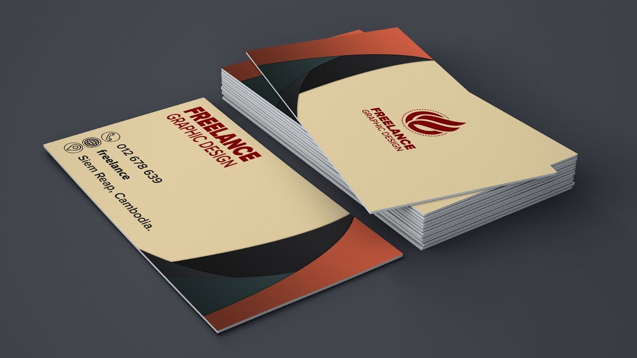 How to Design Name Card In Photo shop - YouTube