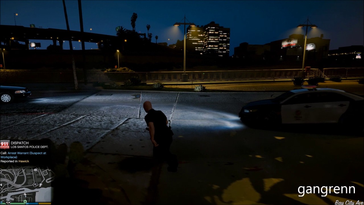 GTA5 LSPDFR - LAPD night patrol: "shots fired on an officer"- Episode 3 ...
