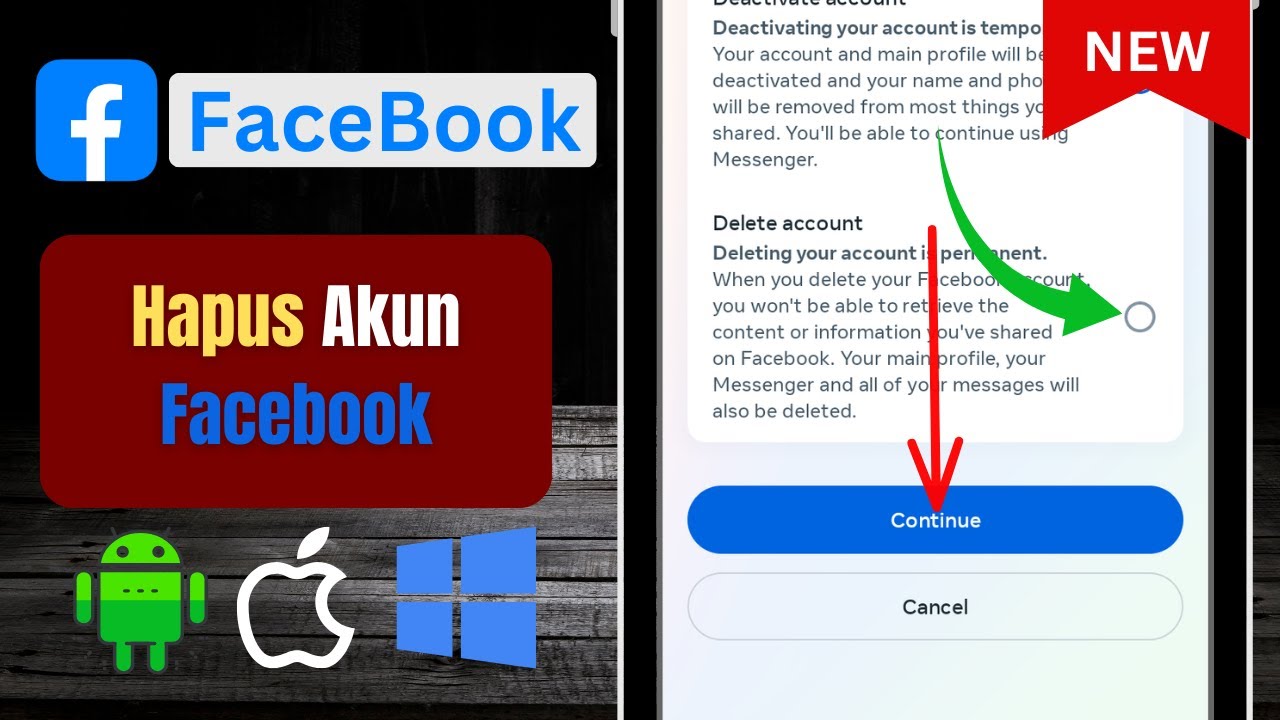 Cara Menghapus Akun Facebook Secara Permanen || Hapus Facebook (Ios & Android) - YouTube