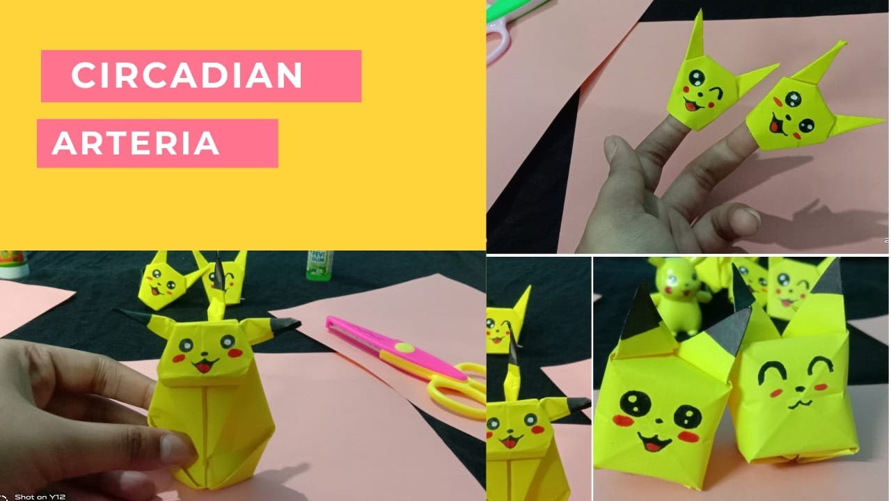 Origami pikachu tutorial step by step| Pokemon Pikachu DIY - YouTube