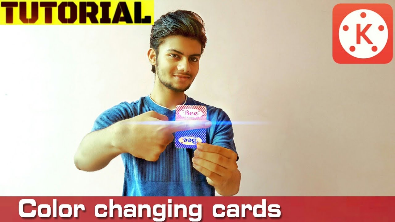 Color changing card magic tricks tutorial in kinemaster [In English ...