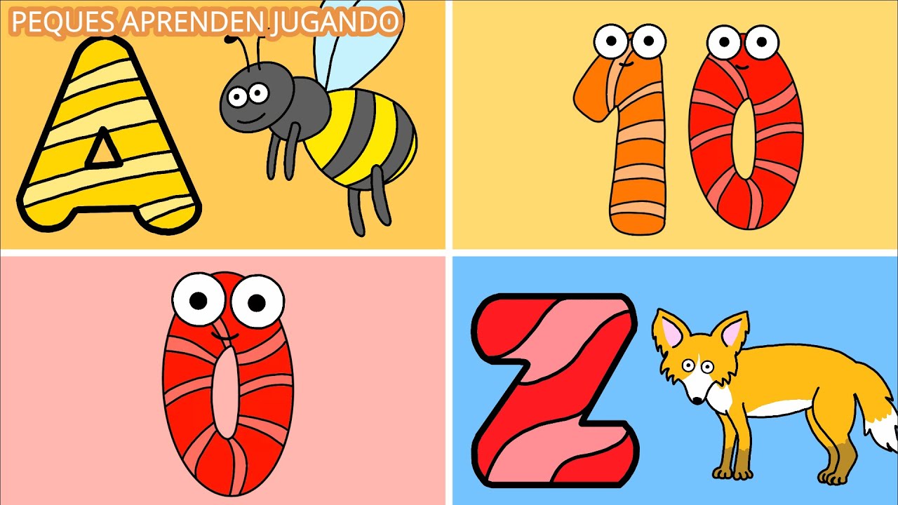 El abecedario y los números del 0 al 10 para niños Contamos al revés ...