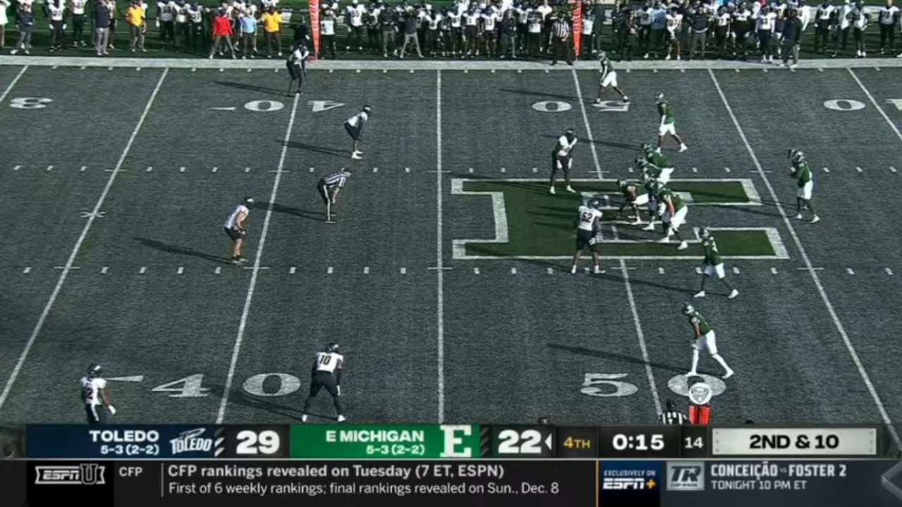 Eastern Michigan HAIL MARY TD vs Toledo but loses on two point ...