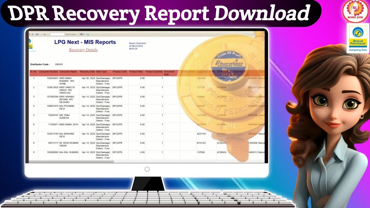 DRP Recovery Report / Regulator Recovery Report / Bharat Gas Defective ...