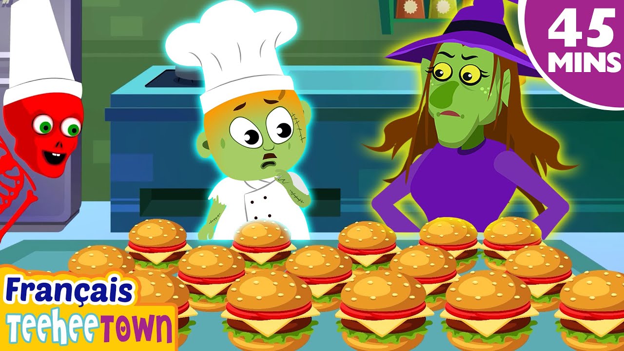 Cinq Squelettes Qui Cuisinent à une Fête d’Halloween 💀| Chansons d ...