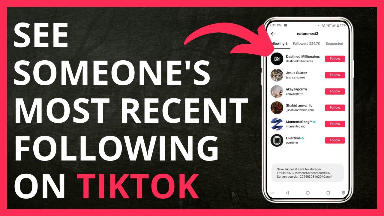 How to See Someone's Most Recent Following on TikTok in 2024 - YouTube