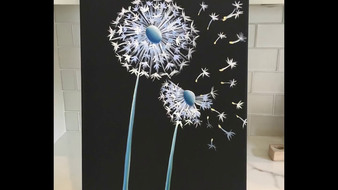 Art progress dandelions animation - YouTube