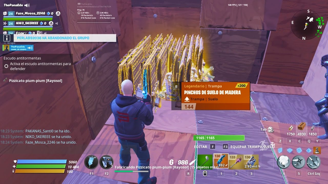 Regalando Armas 130 Y 144 MAS MATERIALES Y TRAMPAS 144 FULL| FORTNITE ...