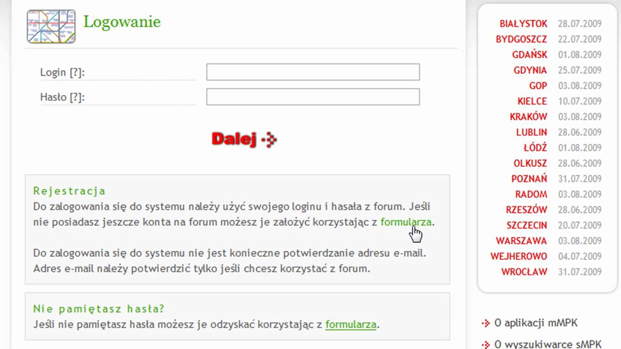 mobileMPK - Rejestracja w systemie - YouTube