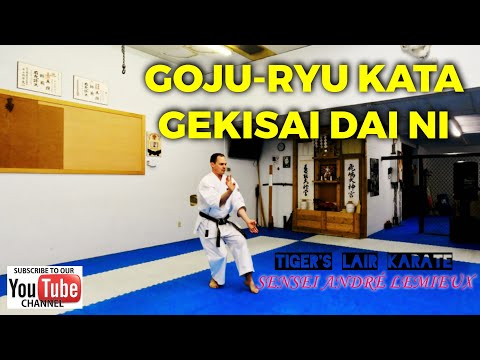 GOJU-RYU KATA, Gekisai Dai Ni, Sensei André Lemieux, Tiger's Lair Karate #karate #gojuryu # ...