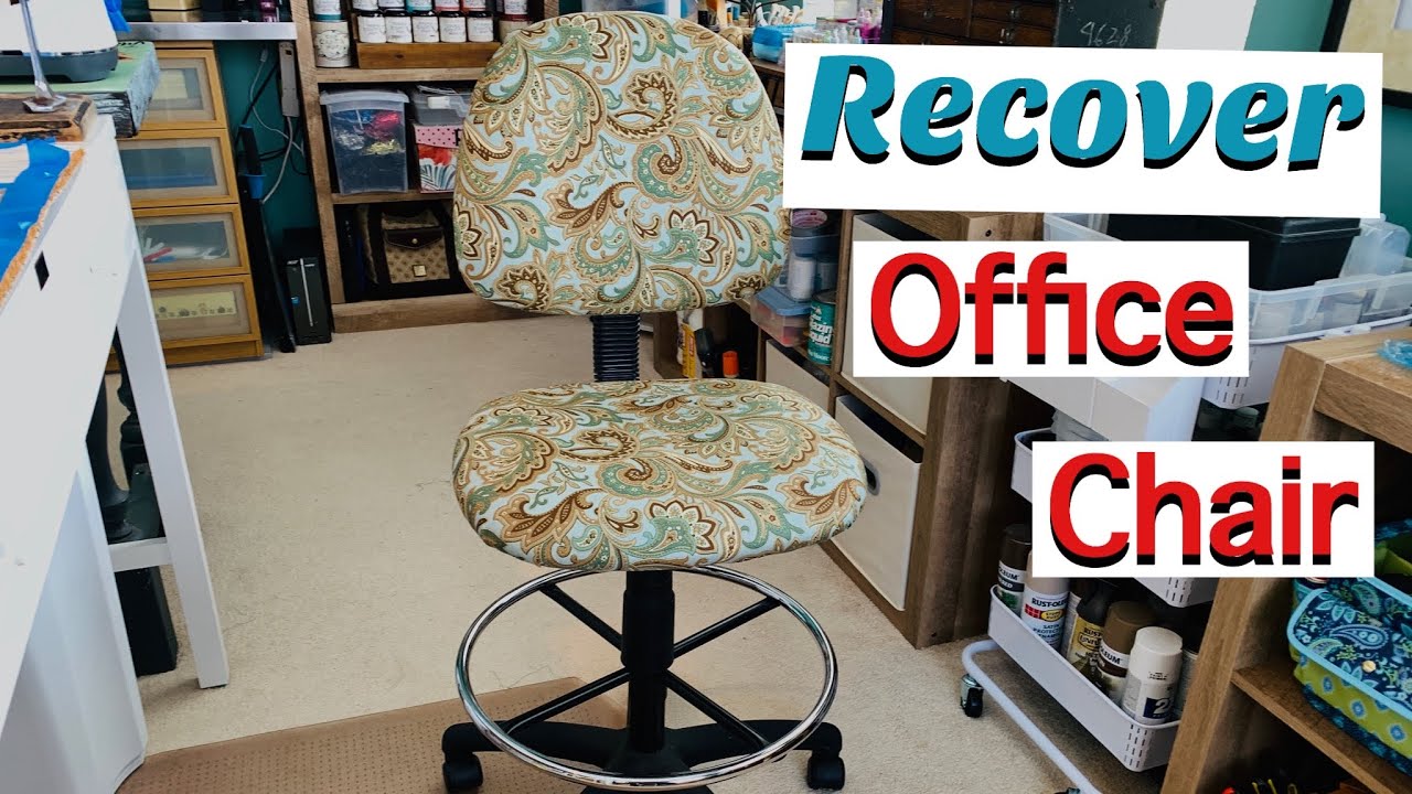 DIY recover your old boring office chair - YouTube