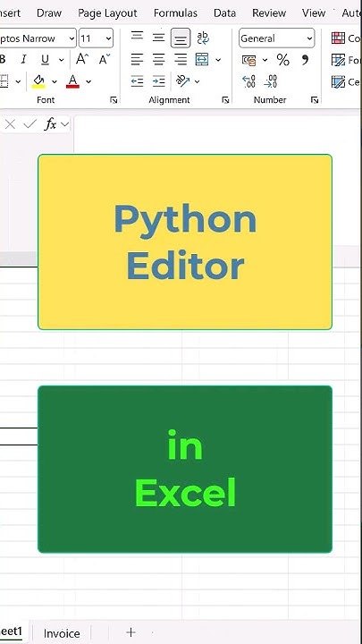 Python Editor in Excel - YouTube