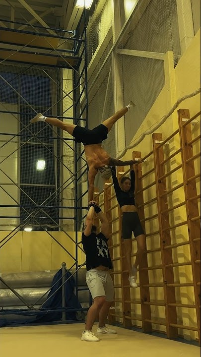 Acrobatic challengeat the level of madness . Who will repeat it?! #acrobatics #acro #circuslife ...
