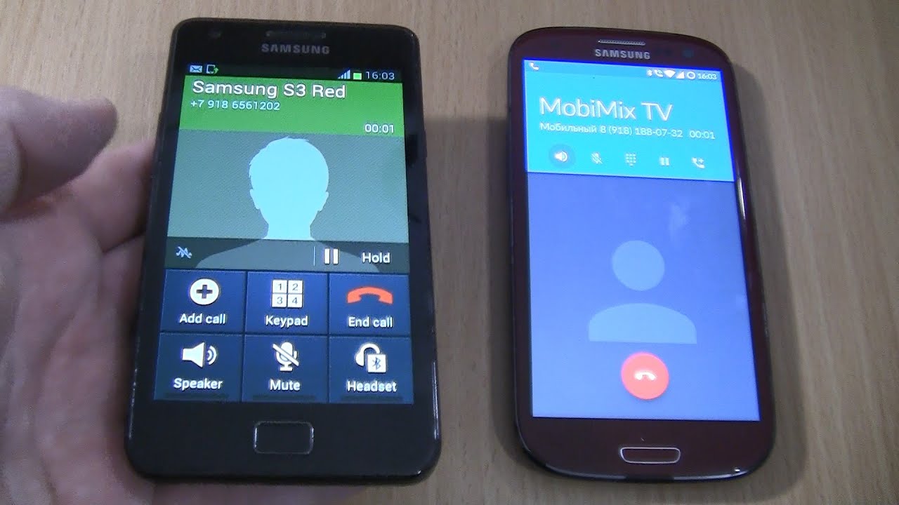 Samsung S2 Incoming call &Samsung Galaxy S3 Android 6 Outgoing call ...