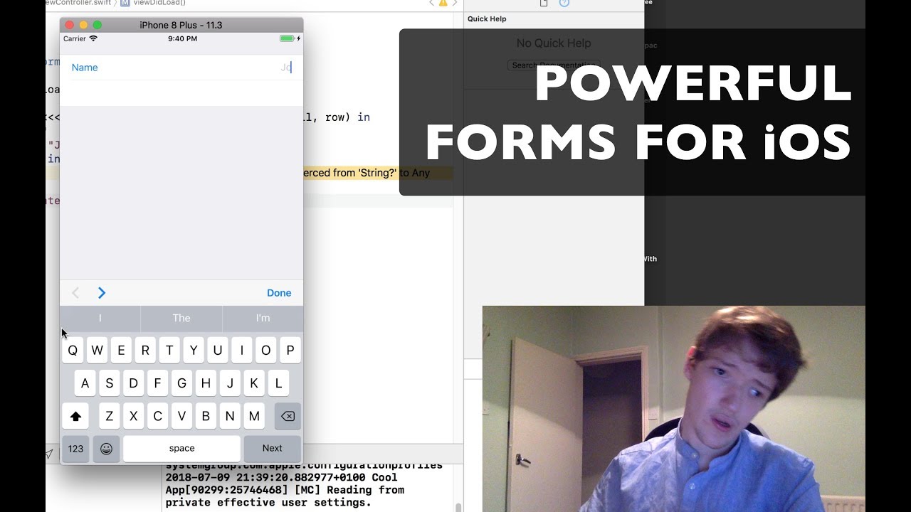 Build Forms into your iOS Apps in 5 Minutes - YouTube