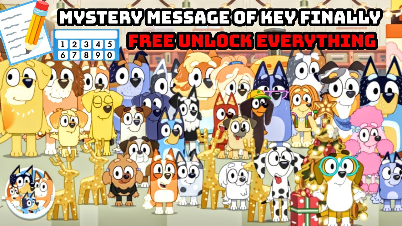 Bluey Let's Play Mystery Message Of Key Finally Free Unlock Everything ...