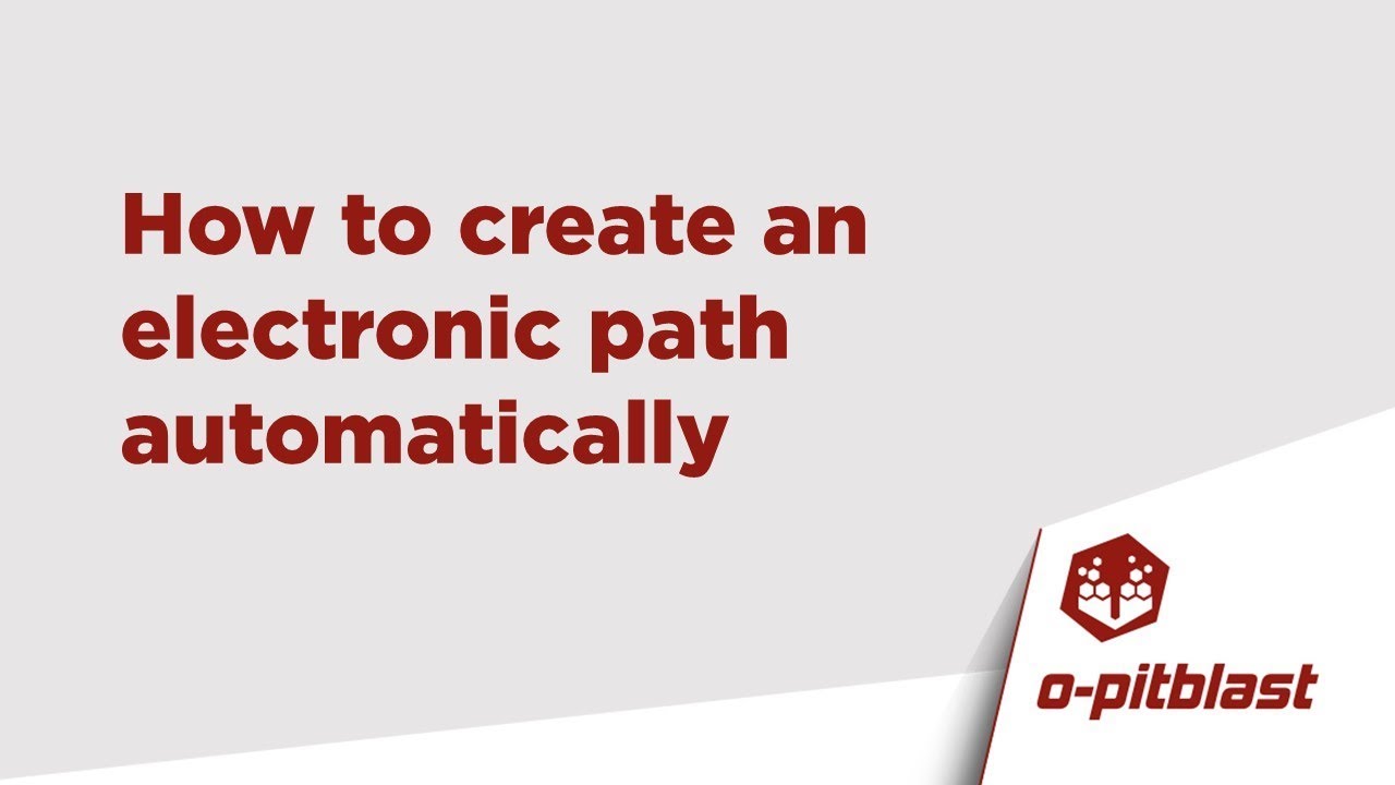 How to create an electronic path automatically - YouTube