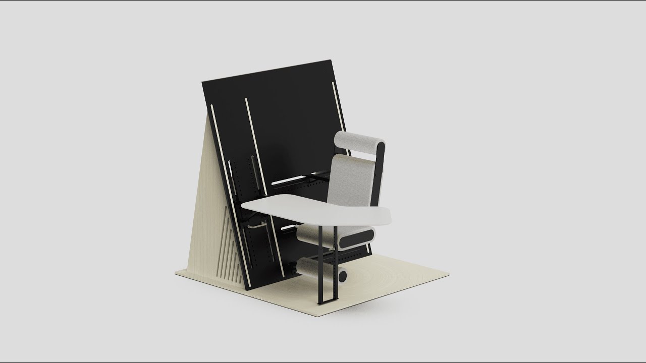 'Console' Office desk & chair Design Demo Video - YouTube