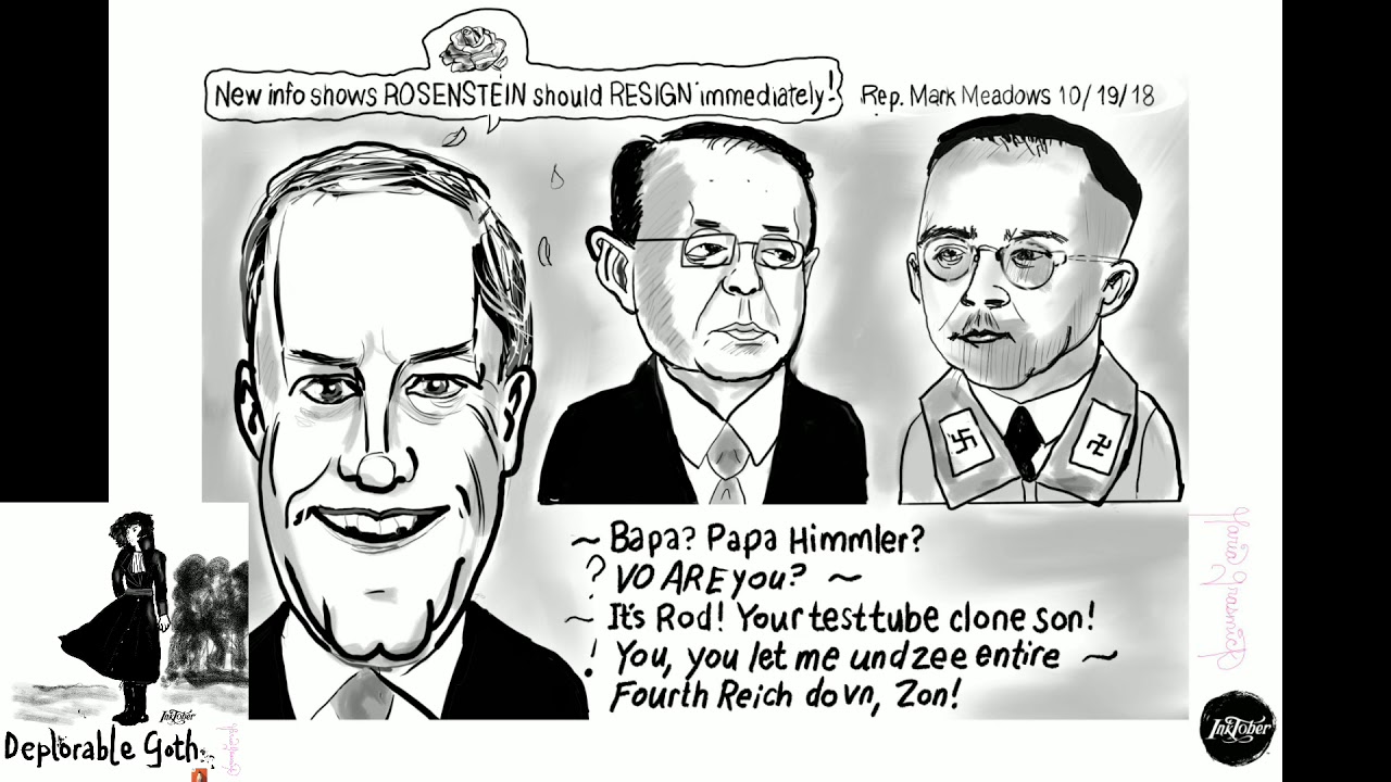 Rod Rosenstein caricature and Rep. Mark Meadows political cartoon for ...