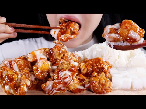 ASMR MUKBANG | Sweet and Crispy Supreme Yangnyeom Chicken and Rice | Eating Sounds No Talking