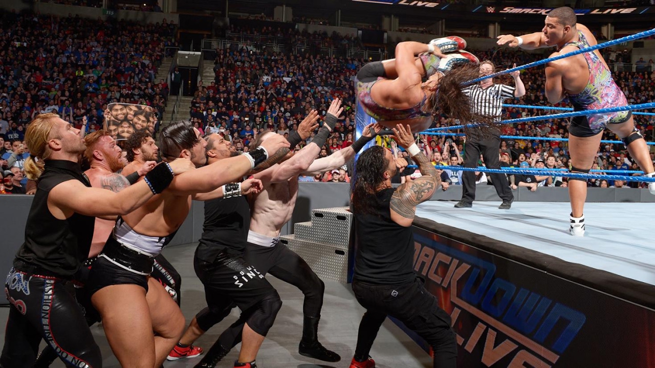 SmackDown Tag Team Championship Turmoil Match WWE ELIMINATION CHAMBER ...