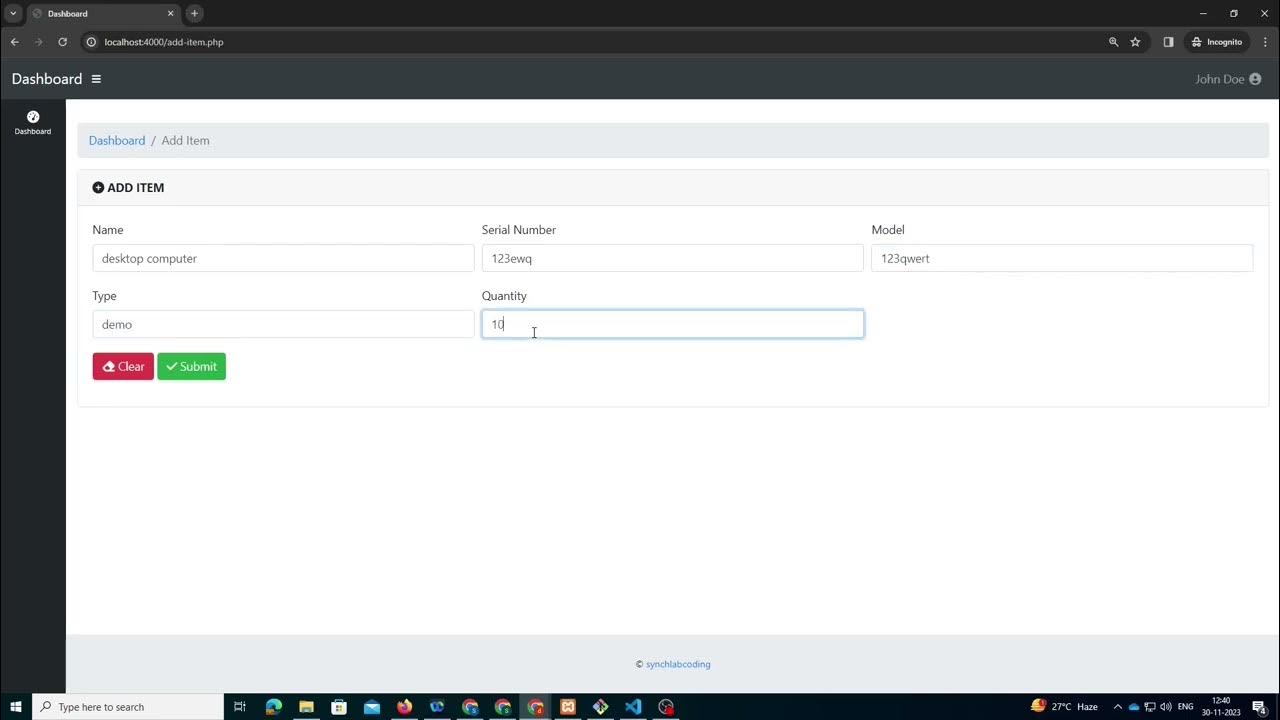 Simple Inventory Management System Using PHP With Free Source Code - YouTube
