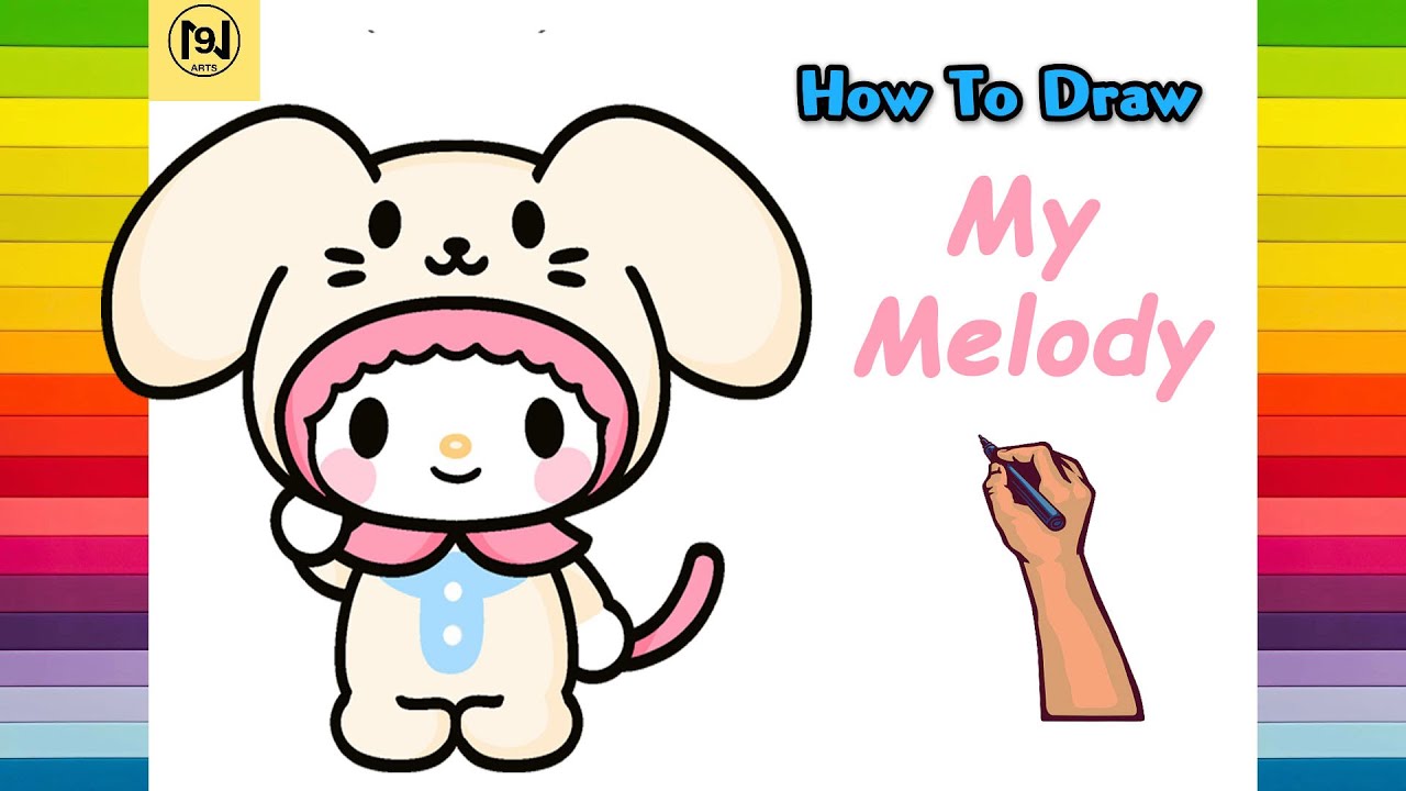 How To Draw My Melody From Sanrio - YouTube