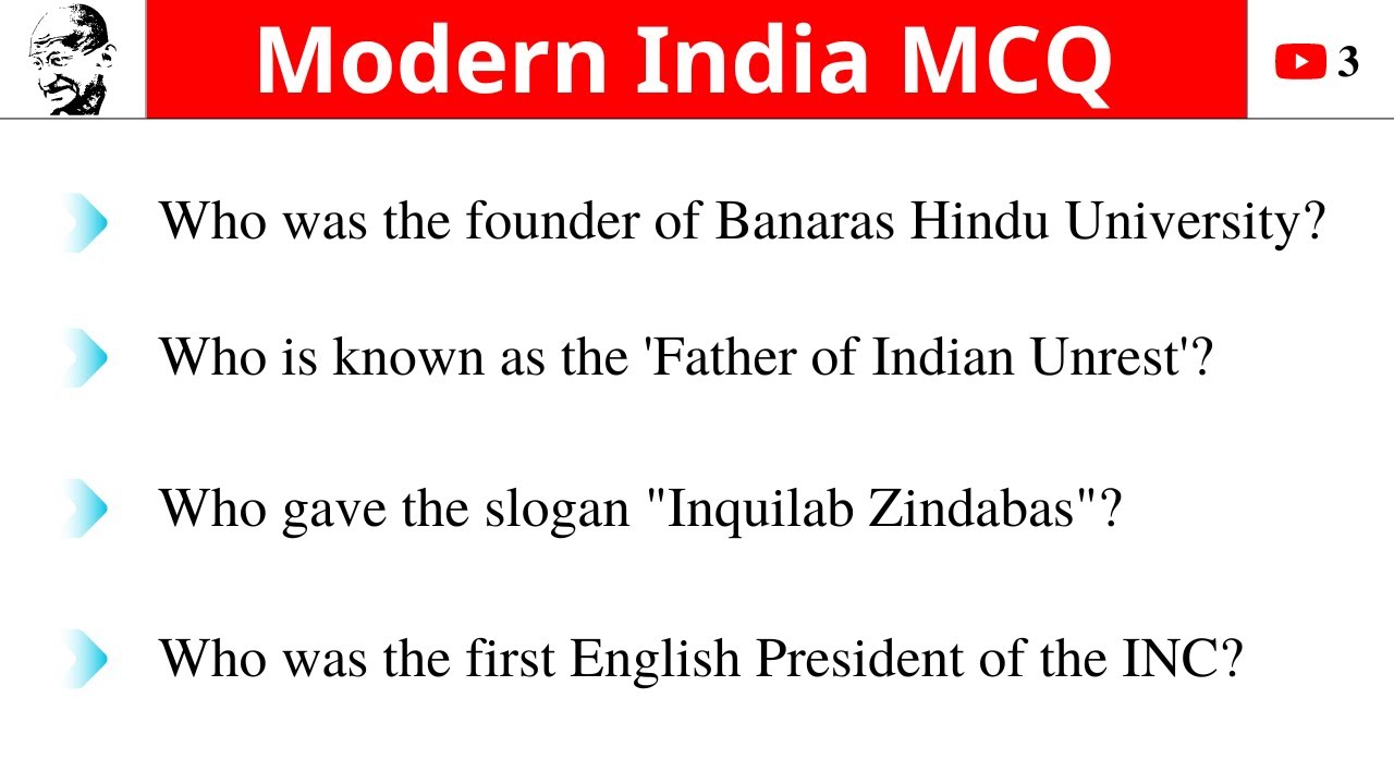 Modern India MCQ Modern Indian History Important Questions YouTube modern-india-mcq-modern-indian-history-important-questions-youtube