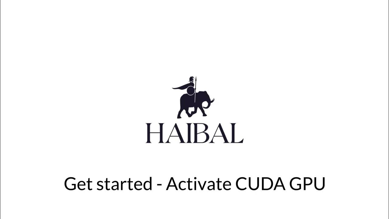 Get started - Activate CUDA GPU - YouTube