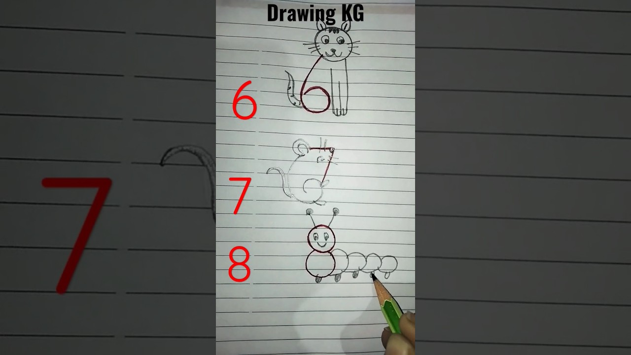 Number drawing activity || Drawing Activity for Nursery and LKG ...