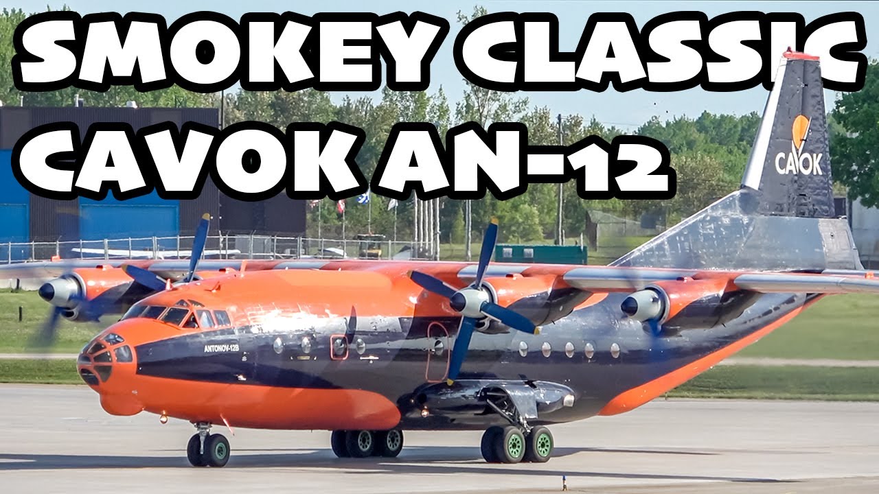 57 YEAR OLD SOVIET CLASSIC!! CAVOK Air Antonov AN-12B incredible action ...