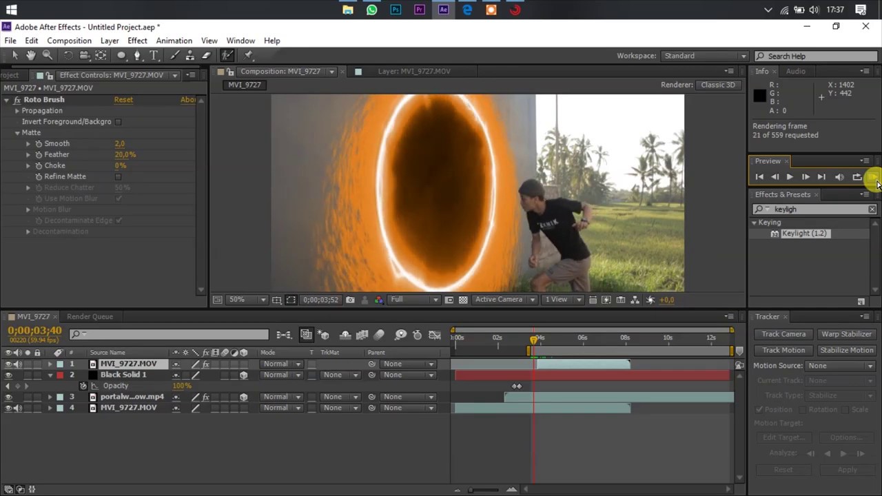 Cara Mudah Portal Dimensi di After Effects - YouTube