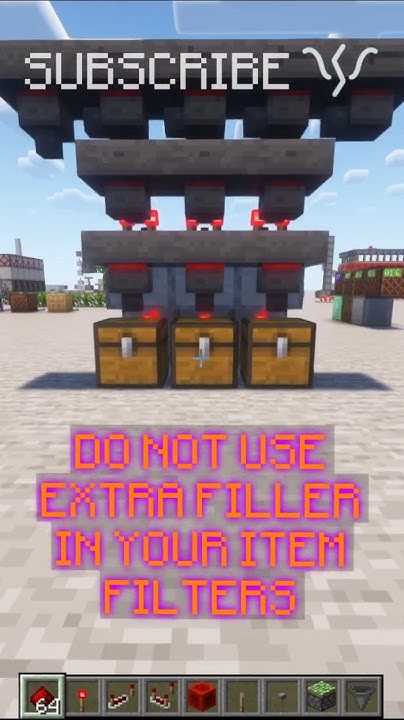 ONLY USE 4 FILLER in your ITEM FILTERS! | Redstone with PsiVolt #minecraft #redstone - YouTube