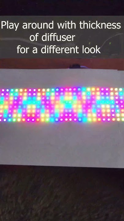 LED Matrix Diffuser vs No Diffuser - Arduino ws2812b LED Video for ...