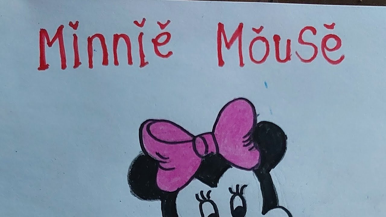 Belajar menggambar dan Mewarnai Minnie Mouse #youtube #video # ...