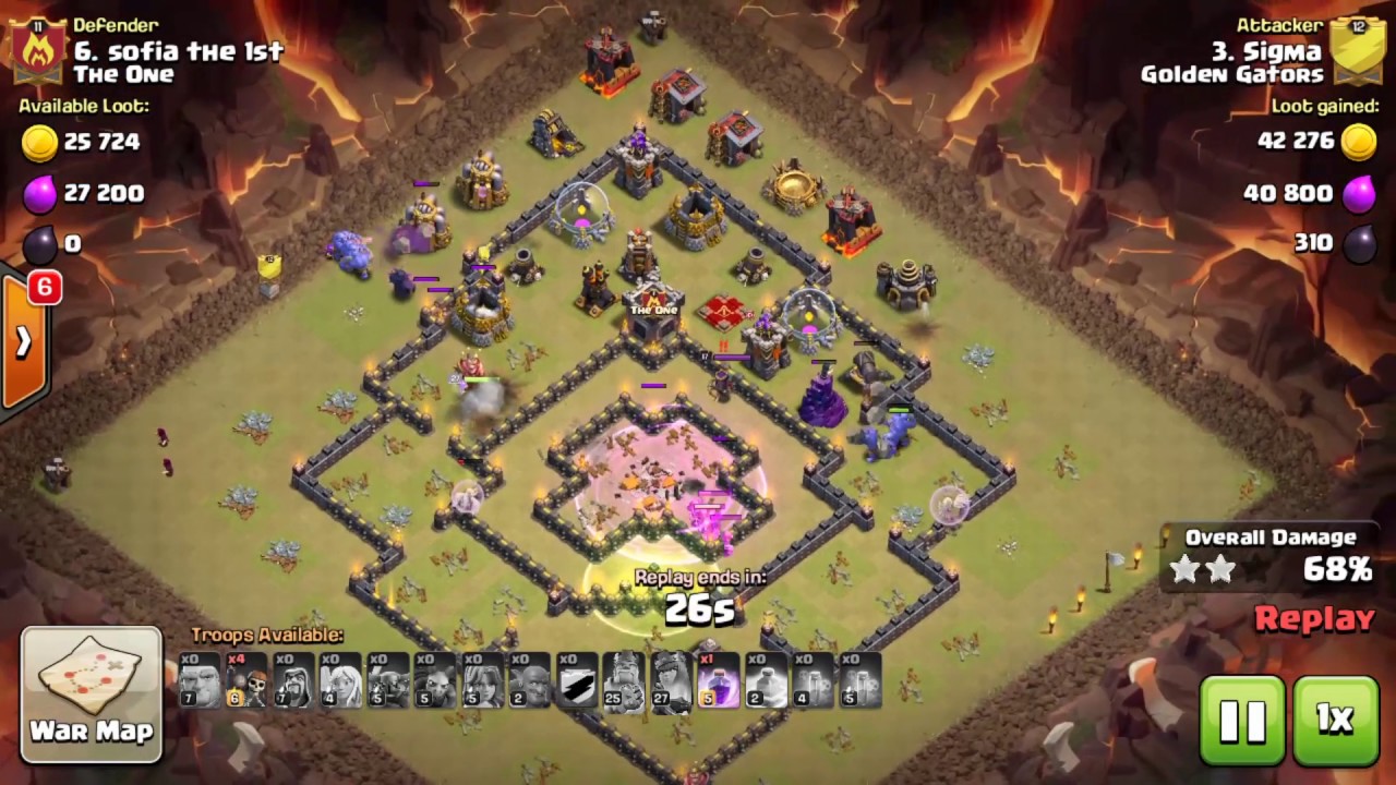 Clash of Clans TH9 Queen Walk Bowler Walk 3 STAR ATTACK - YouTube